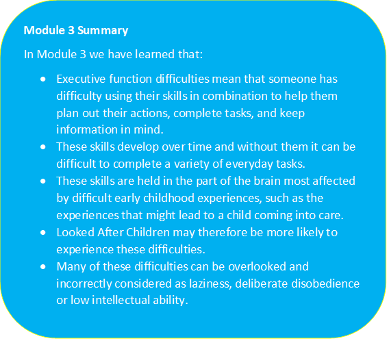 Module 3: Difficulties with Executive Function – Neuro Trauma Training